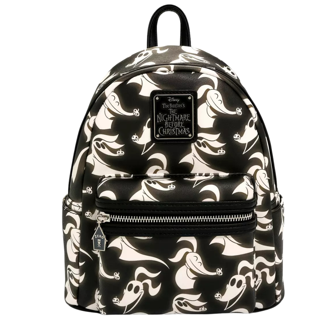 Loungefly Disney Nightmare Before Christmas Zero AOP Mini Backpack ...